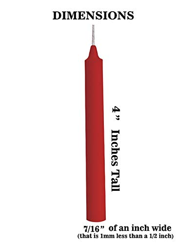 Chime Candles for Spells, Rituals, Birthday Party Congregation (100, RED)