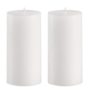 Citronella Pillar Candles Set of 2 - Mosquito Repellent 3x6 Scented Unscented - Burning time 60 Hour - Indoor Outdoor Patio