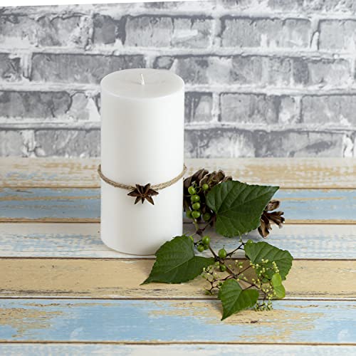 Citronella Pillar Candles Set of 2 - Mosquito Repellent 3x6 Scented Unscented - Burning time 60 Hour - Indoor Outdoor Patio