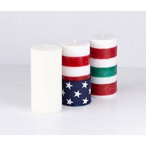 Citronella Pillar Candles Set of 2 - Mosquito Repellent 3x6 Scented Unscented - Burning time 60 Hour - Indoor Outdoor Patio