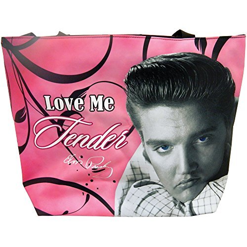 Elvis Presley Love Me Tender Tote - Water Repellent Exterior + Zippering Top