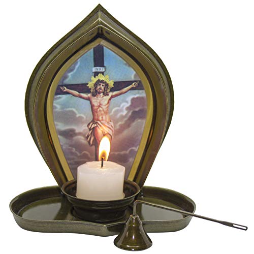 Candle Jesus Christ on the Cross - Religious Christian Light Collectible Candle Divine Light Jesus Christ on the Cross Light