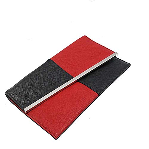 P&R Women's Stitching Envelope Fashion Evening Clutch Bag Party Prom Wedding Purse - Best Gife For Women (Red)