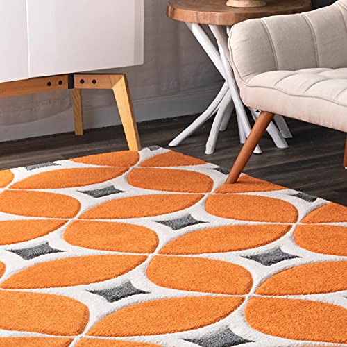 nuLOOM Gabriela Contemporary Accent Rug, 2' x 3', Deep Orange