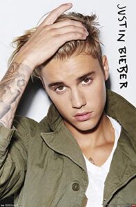 trends international justin bieber-eyes wall poster, 14.725″ x 22.375″, premium unframed version