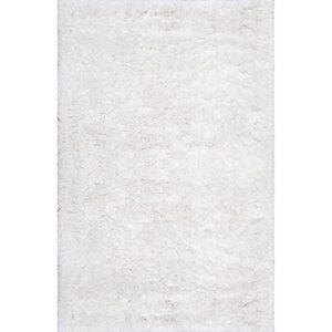 nuLOOM Kristan Hand Tufted Shag Area Rug, 4' x 6', Ivory