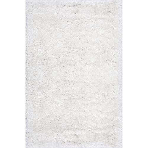 nuLOOM Kristan Hand Tufted Shag Area Rug, 4' x 6', Ivory