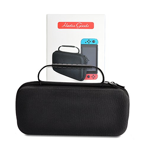 Daydayup Switch Carrying Case Compatible with Nintendo Switch/Switch OLED, with 20 Games Cartridges Protective Hard Shell Travel Carrying Case Pouch for Console & Accessories, Black