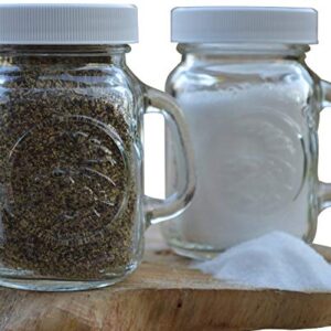 Golden Harvest Ball Mason Jar Glass Salt and Pepper Shakers, Pack Of 2, Clear