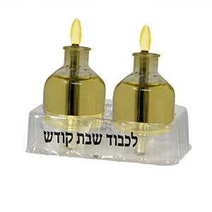 Shabbat Oil Candles - Large Ohr Lights Pre-Filled Oil Shabbos Candles - 20 Pack