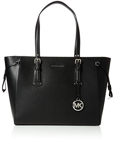 Michael Kors Canvas and Beach Tote Bag, Black (Black)