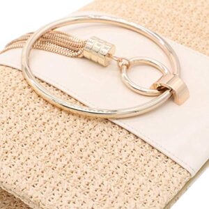 Women Straw Bag Crossbody Clutch Evening Clutch Purse Beach Shoulder Handbag (yellow 01)