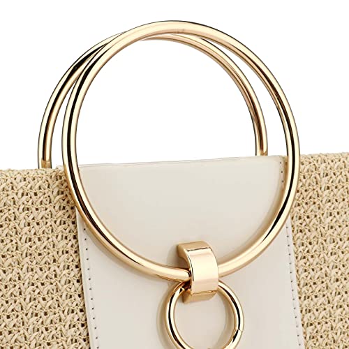 Women Straw Bag Crossbody Clutch Evening Clutch Purse Beach Shoulder Handbag (yellow 01)