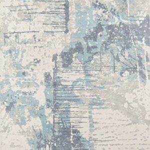 Momeni Illusions Wool Area Rug 5' X 7'6" Blue