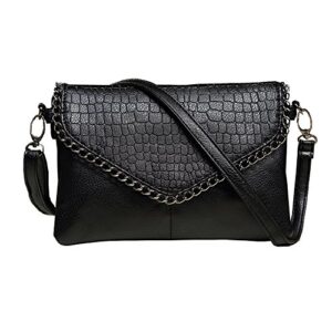 2019 large fashion clutch handbags black casual woman bag bolsas feminina big clutch bag cute envelope ladies women shoulder bags party purse handbag for women evening leather purse (large black)