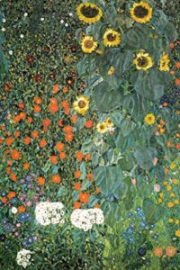 gustav klimt farm garden with sunflowers art nouveau prints and posters gustav klimt canvas wall art fine art wall decor nature landscape abstract painting cool wall decor art print poster 24×36