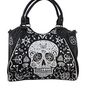 LOst Queen Gothic Rockabilly Skull Pentagram Shoulder Bag - Purse