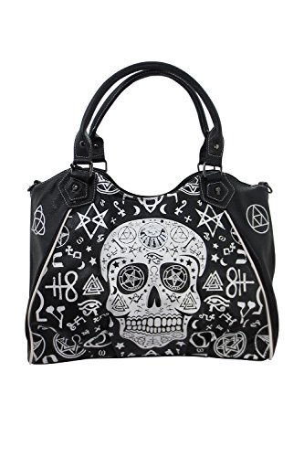 LOst Queen Gothic Rockabilly Skull Pentagram Shoulder Bag - Purse