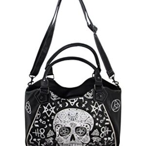 LOst Queen Gothic Rockabilly Skull Pentagram Shoulder Bag - Purse