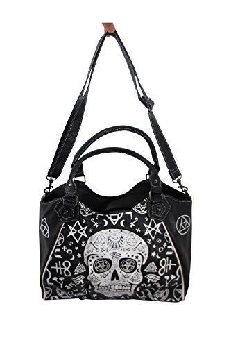 LOst Queen Gothic Rockabilly Skull Pentagram Shoulder Bag - Purse