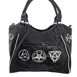 LOst Queen Gothic Rockabilly Skull Pentagram Shoulder Bag - Purse