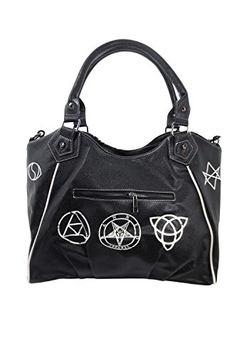 LOst Queen Gothic Rockabilly Skull Pentagram Shoulder Bag - Purse