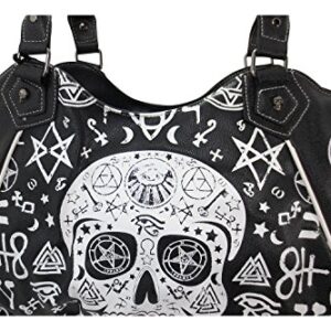 LOst Queen Gothic Rockabilly Skull Pentagram Shoulder Bag - Purse