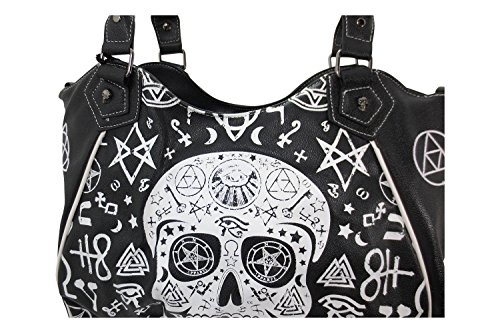 LOst Queen Gothic Rockabilly Skull Pentagram Shoulder Bag - Purse