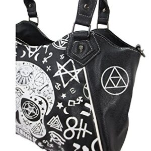 LOst Queen Gothic Rockabilly Skull Pentagram Shoulder Bag - Purse