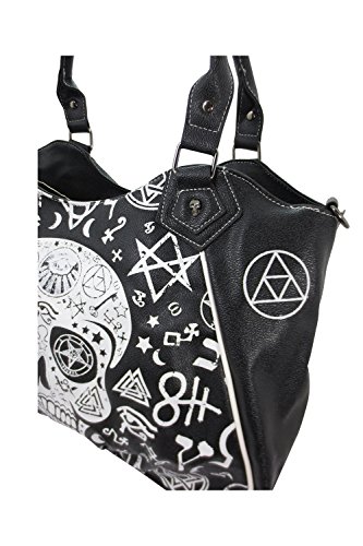 LOst Queen Gothic Rockabilly Skull Pentagram Shoulder Bag - Purse