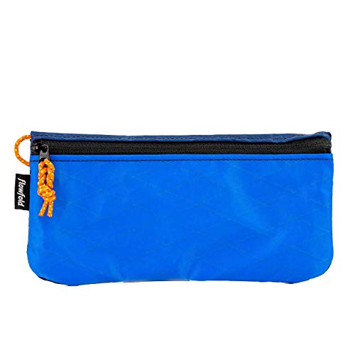 Flowfold Creator 100% Recycled Material Zipper Wallets for Women - Wallet with Phone Pouch & Wristlet Pouch Wallets Made in USA (Navy/Bahama/Orange, Recycled Material)