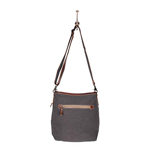 Myra Bags Blue Bliss Canvas, leather & Rug Shoulder Bag S-1950