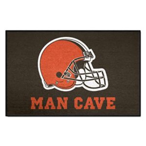 fanmats 14289 nfl cleveland browns nylon universal man cave starter rug , 19″x30″