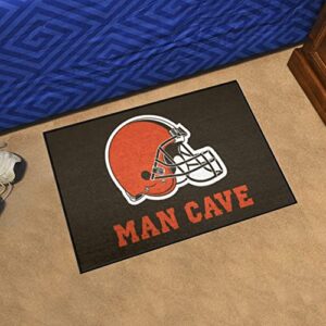 FANMATS 14289 NFL Cleveland Browns Nylon Universal Man Cave Starter Rug , 19"x30"