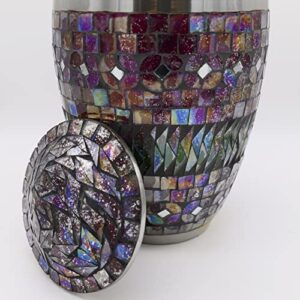 Glass Mosaic Cremation Urns for Human Ashes Adult Female Urn for Funeral, Burial, Niche, or Columbarium Urns for Ashes Adult Male - Large & XL Cremation Urns for Adult Ashes