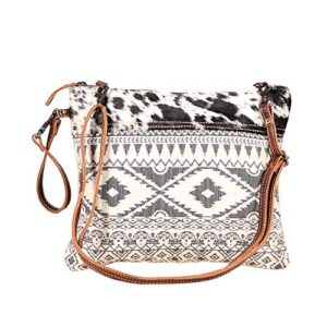 myra bag classic canvas, rug, leather & hairon crossbody bag s-1932