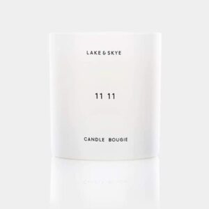 lake & skye 11 11 scented soy candle – lead-free cotton candle wick – clean, sheer, uplifting