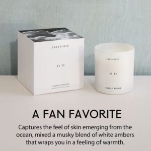 Lake & Skye 11 11 Scented Soy Candle - Lead-Free Cotton Candle Wick - Clean, Sheer, Uplifting