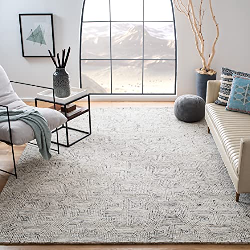 SAFAVIEH Aspen Collection 8' x 10' Grey/Beige APN286F Handmade Boho Wool Area Rug