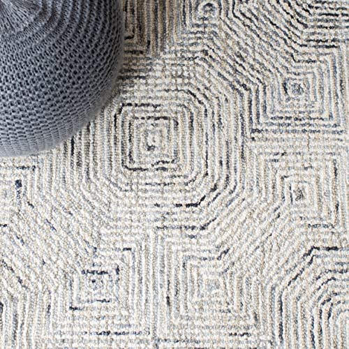 SAFAVIEH Aspen Collection 8' x 10' Grey/Beige APN286F Handmade Boho Wool Area Rug