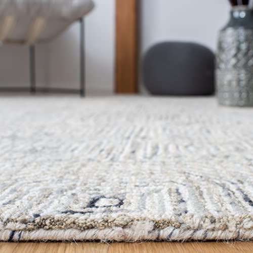 SAFAVIEH Aspen Collection 8' x 10' Grey/Beige APN286F Handmade Boho Wool Area Rug