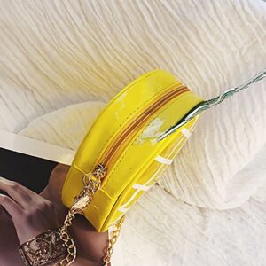 QZUnique Fruit Shape Handbag PU Crossbody Shoulder Bag Adjustable Strap Clutch Jelly Purse Pineapple