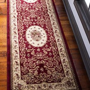 Unique Loom Versailles Collection Traditional Classic Medallion Motif Area Rug (2' 7 x 10' 0 Runner, Burgundy/ Ivory)