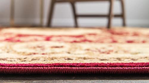 Unique Loom Versailles Collection Traditional Classic Medallion Motif Area Rug (2' 7 x 10' 0 Runner, Burgundy/ Ivory)