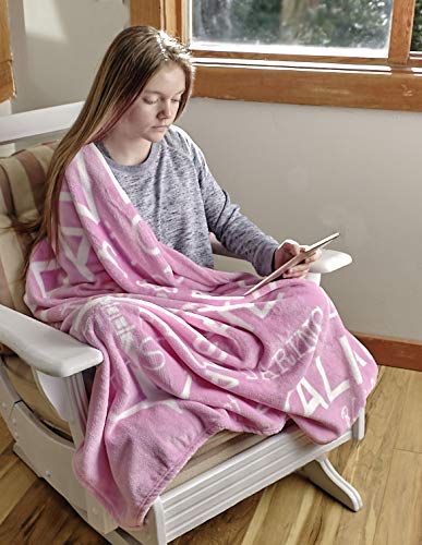 BlankieGram “Bravery” Throw Blanket – Gift Ideas and Gifts for Women and Men Make Great Comfort Gifts, Pink