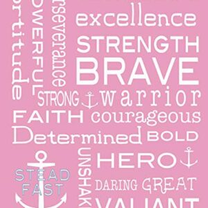 BlankieGram “Bravery” Throw Blanket – Gift Ideas and Gifts for Women and Men Make Great Comfort Gifts, Pink