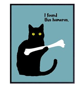 humorous cat wall art – decor for home, office or apartment decoration – 8×10 picture poster makes great gift – unframed typography photo print