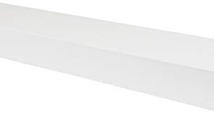 HIGH & MIGHTY 515607 Modern 24" Floating Shelf Holds up to 20lbs, Easy Tool-Free Dry Wall Installation, Flat, Retail Packaging, White