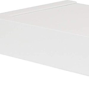 HIGH & MIGHTY 515607 Modern 24" Floating Shelf Holds up to 20lbs, Easy Tool-Free Dry Wall Installation, Flat, Retail Packaging, White