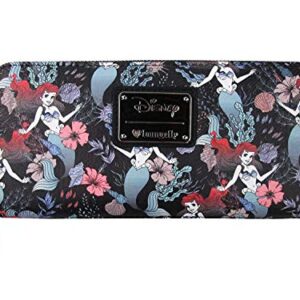 Loungefly x Ariel Floral Print Faux Leather Wallet